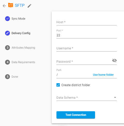 Configure an SFTP Integration