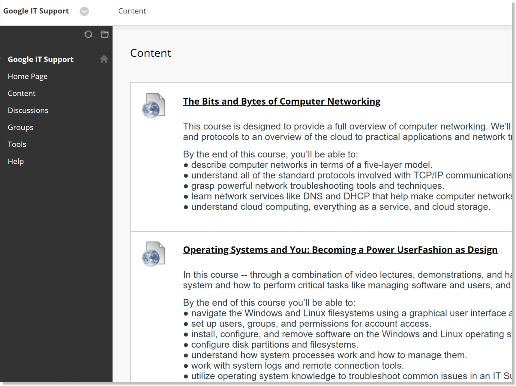 How to access Coursera Course from Blackboard Learn