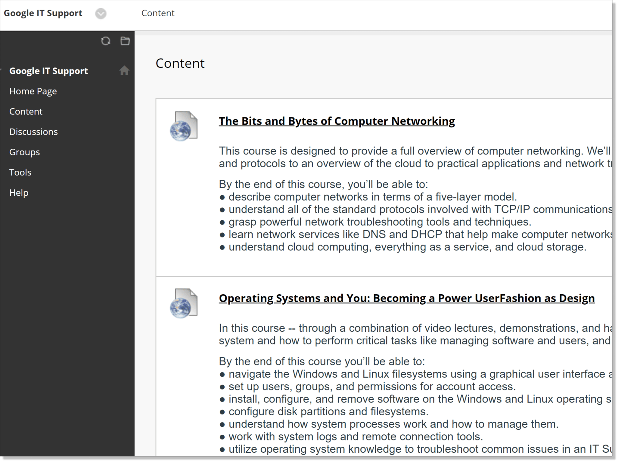 How to access Coursera Course from Blackboard Learn