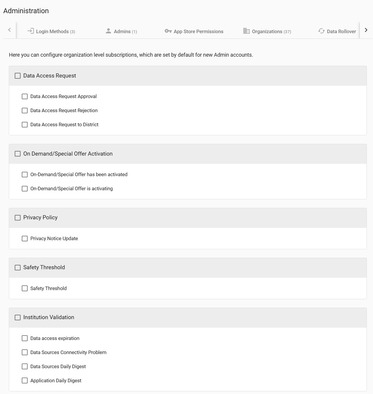Configuring Email Notifications for Your Organization